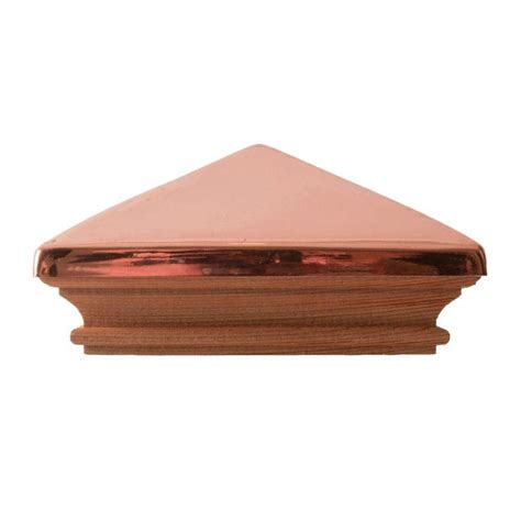 Protectyte Miterless 4 In X 4 In Untreated Wood Flat Slip Over Fence Post Cap With Copper