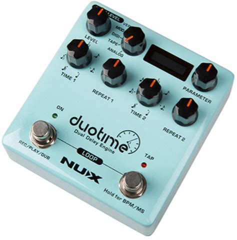 Nux Duotime NDD 6 Dual Delay Engine Pédale reverb delay echo