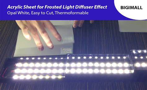 Bigimall Acrylic Sheet For Frosted Light Diffuser Effect 12x18 Inches