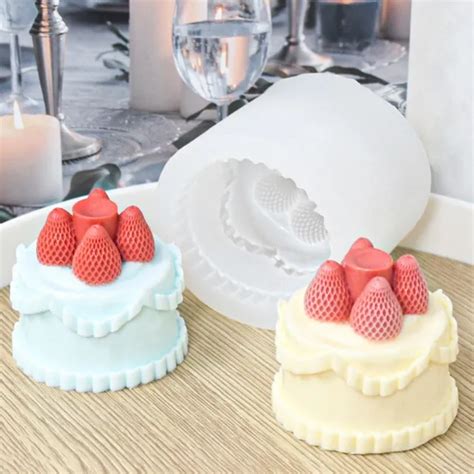 MOULE EN SILICONE Amusant Et Cr Atif En Forme De Gateau Aux Fraises