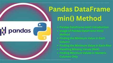 pandas dataframe min method spark by {examples}