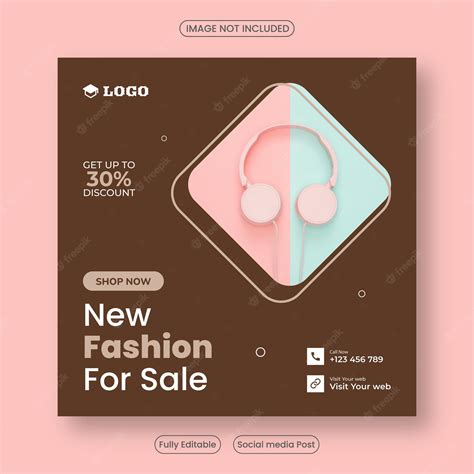Premium Vector Minimal Square Social Media Banner Template Fashion