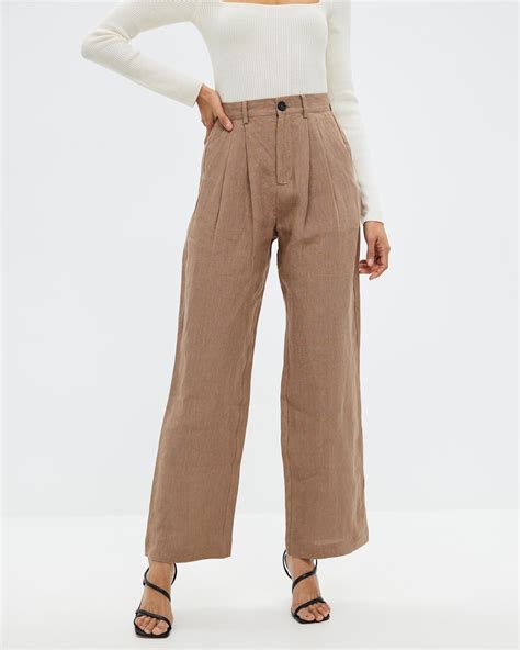 Full Length Straight Leg Linen Pants Airrobe