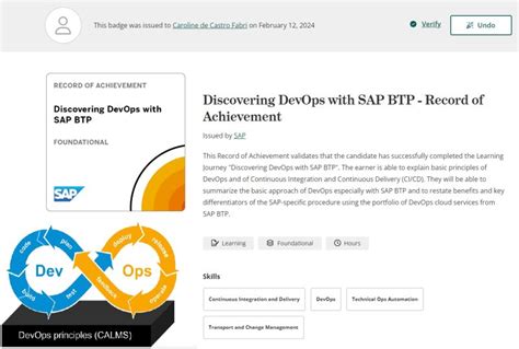 Caroline Fabri On Linkedin Devops Sapbtp Neverstoplearning