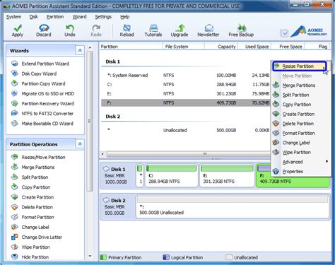 Resize Windows Vista Partition With Free Partition Assistant