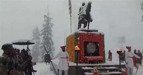 Chhatrapati Shivaji Maharaj Jayanti Soldiers Pay Tribute In Kupwara In