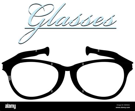 Glasses Silhouette Isolated On White Stock Vector Image And Art Alamy