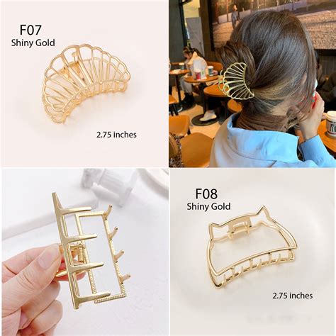 Gold Hair Claw Metal Hair Claw Hair Clips Minimalist Hair Etsy