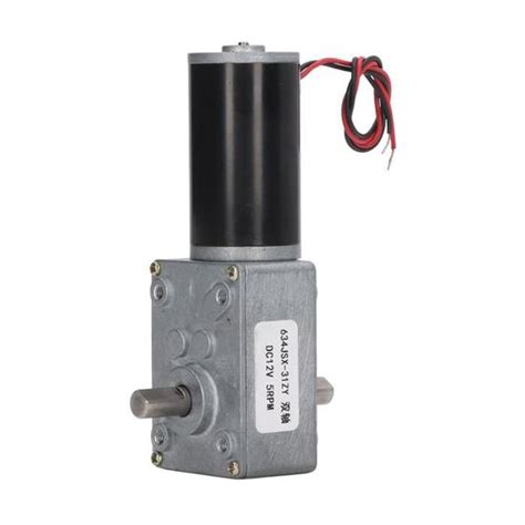 Moteur à engrenages double arbre DC V Self Locking Réduction de vitesse CW CCW Motoréducteur à
