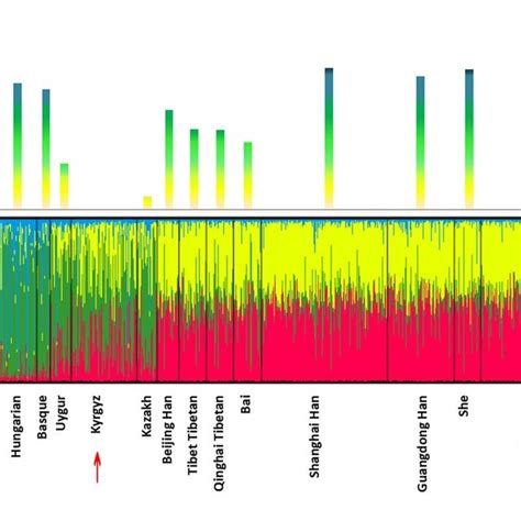 Clustering Structure For The Full Loci Dataset Assuming K 4 Of The 25 Download Scientific