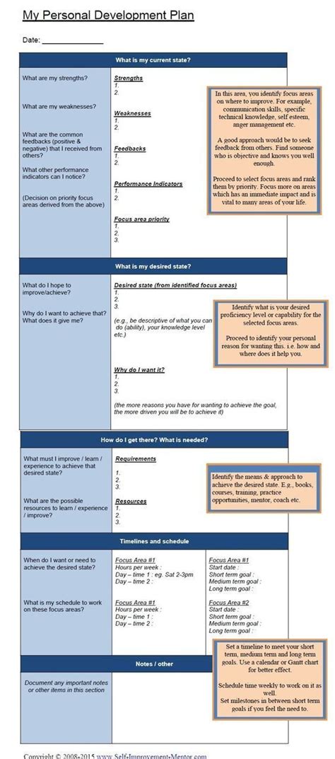 20 Personal Development Plan Template Excel