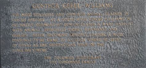 Gunther Gebel Williams The Circus Ring Of Fame