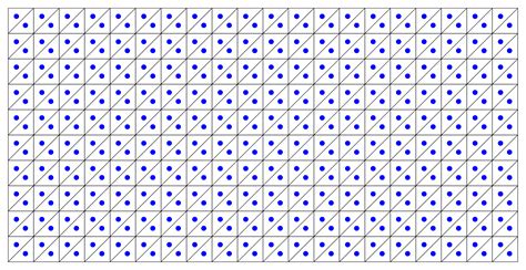Tikz Drawing Rectangle Discretized With Triangle Lattices And Its Centroids TeX LaTeX Stack