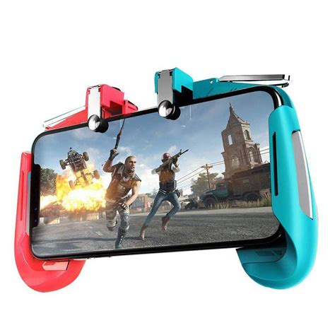 Tay cầm chơi game trên điện thoại AK16 xanh đỏ gamepad tay cầm kẹp điện
