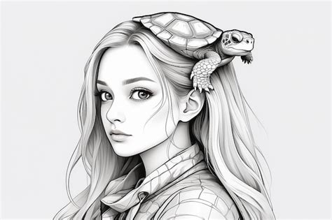 There Is A Turtle That Is Sitting On The Ground Generative Ai Premium