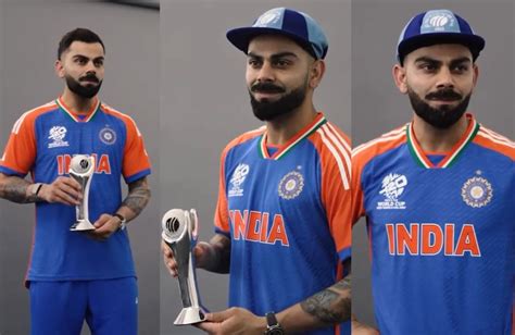 Watch Virat Kohli Poses With The Icc Odi Player Of The Year 2023 Award