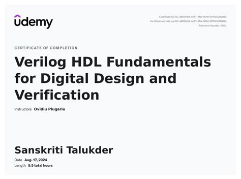 Sanskriti Talukder On Linkedin Completed A Course On Verilog Hdl