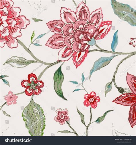 Ajrakh Pattern Block Print Pattern Batik Stock Illustration 2157224795