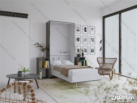 مدل تخت تاشو و کم جا مشکی هایگلاس