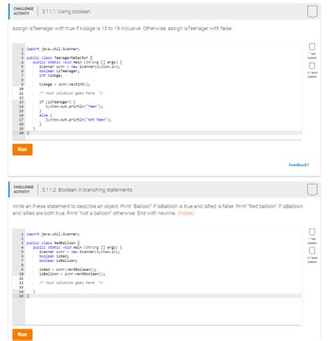 Challenge Activity 3111 Using Boolean D Assign Is Teenager With