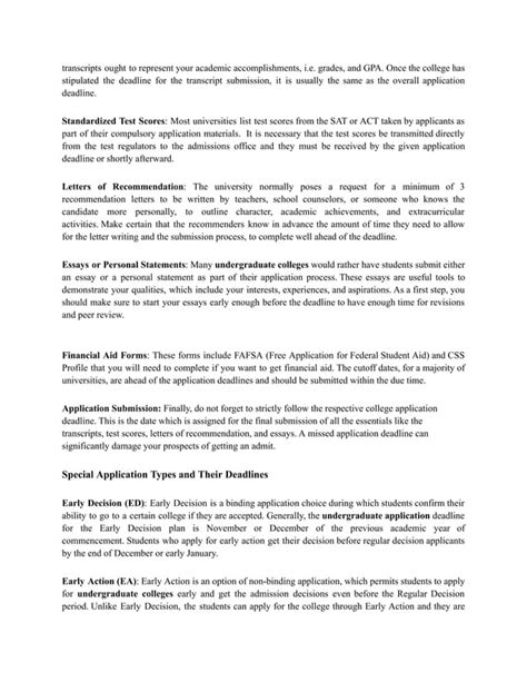 Undergraduate Application Timeline Your Guide To A Smooth Process