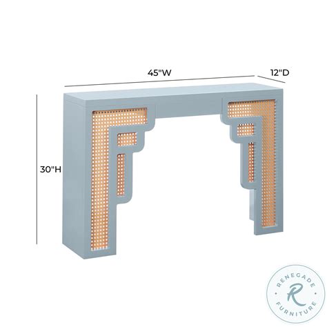 Suzie Pastel Blue And Rattan Console Table From Tov Coleman Furniture