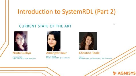 Introduction To System Rdl Part 2 Agnisys Inc