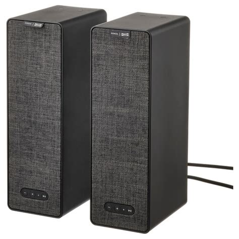 Symfonisk Wi Fi Bookshelf Speakers Black Set Of 2 Gen 2 Ikea