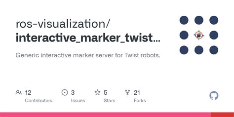 Github Ros Visualizationinteractivemarkertwistserver Generic Interactive Marker Server