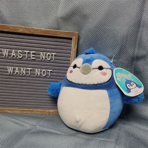 Kellytoy Toys Bnwt Babs The Blue Jay 75 Squishmallows Poshmark