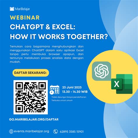 Webinar Chatgpt And Excel How It Works Together Maribelajar Events