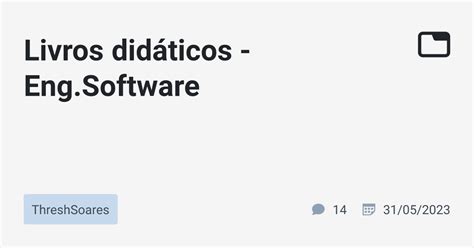 Livros didáticos Eng Software ThreshSoares TabNews