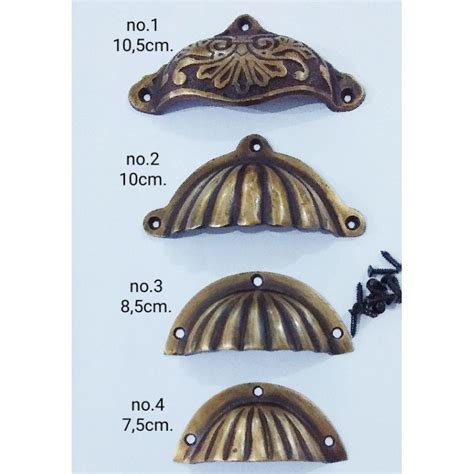 Antique Brass Drawer Pulls Kitchen Set Pulls Shopee Malaysia