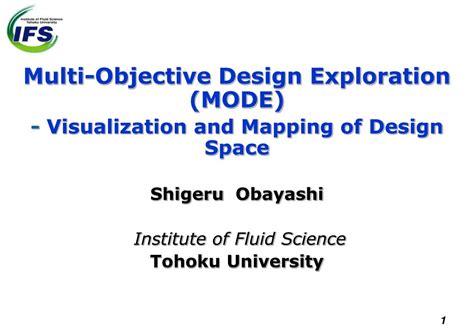 PPT Multi Objective Design Exploration MODE Visualization And Mapping Of Design Space