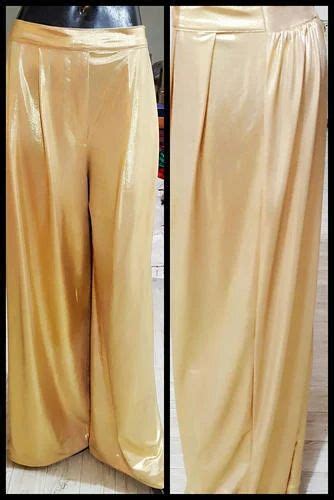 Golden Shimmer Flared Wide Leg Palazzo Trouser At ₹ 255piece In New