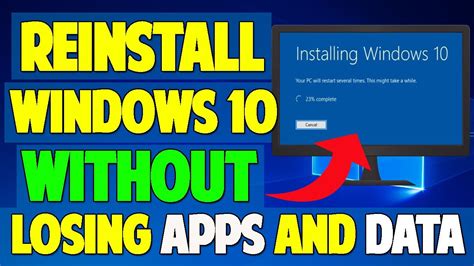 How To Reset Windows 10 Without Losing Data Youtube