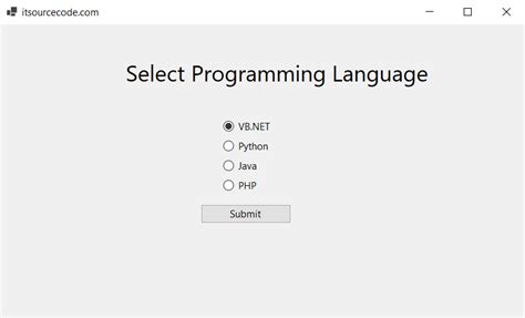Radio Button Control In Properties Methods And Events