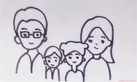 家庭成员四口人简笔画（精选12张） 简笔画图片大全
