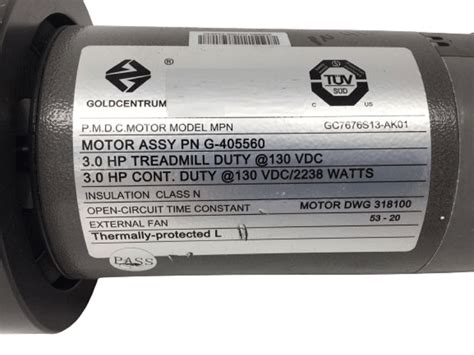 Used Nordictrack Proform Treadmill Dc Drive Motor With Flywheel Mfr L
