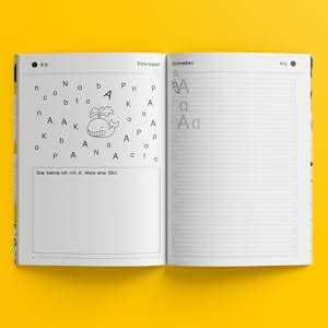 Wir lernen Buchstaben und Zahlen ab Ein erstes ABC Übungsbuch für Vorschule zum