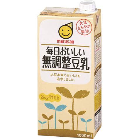 【楽天市場】マルサン 毎日おいしい 無調整豆乳 1000ml 6本×2ケース 12本） マルサンアイ 豆乳 豆乳飲料【送料無料】 ドリンク