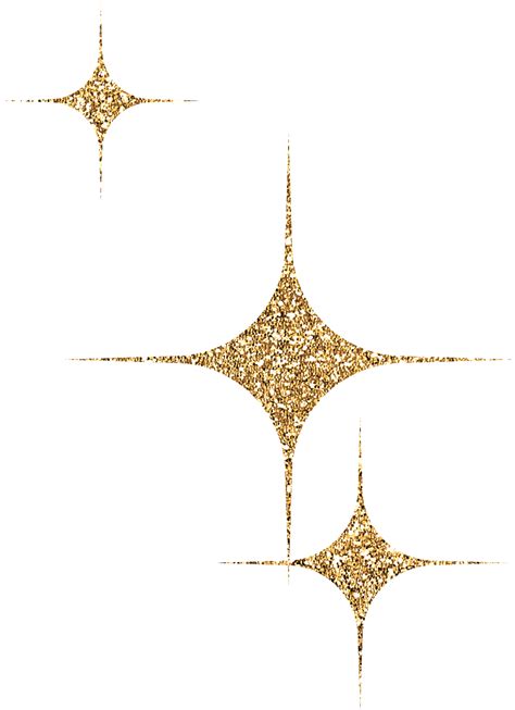 Gold Glitter Stars Png