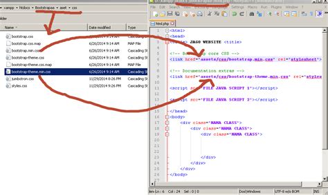Cara Menulis Bahasa Pemograman Php Pada Html Dan Css Bootstrap Jago