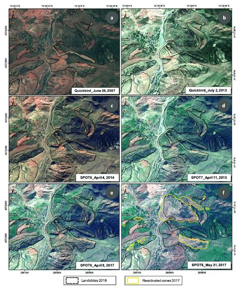 Multitemporal Optical Analysis Of Maily Say Landslides Since 2007 This Download Scientific