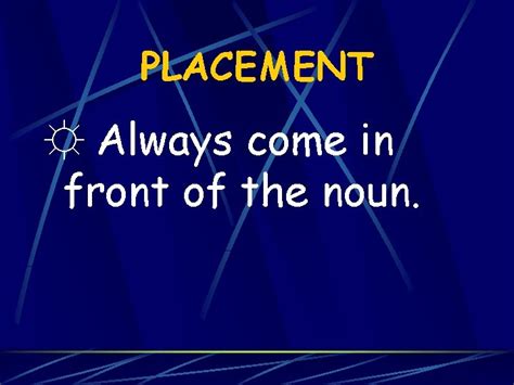 Los Adjetivos Demonstrativos Demonstrative Adjectives PURPOSE Point Out