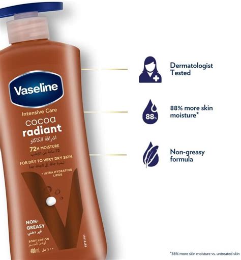 Vaseline Body Lotion Cocoa Radiant With Cocoa Butter Non Greasy