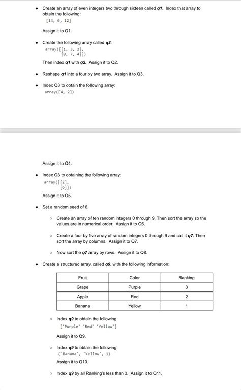 Solved Create An Array Of Even Integers Two Through Sixteen