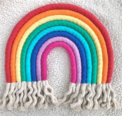 Diy Macrame Rainbow Kit Rainbow Wall Hanging Kit For Adults Etsy Uk