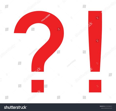 Question Mark Exclamation Point Stock Vector Royalty Free 2014536521