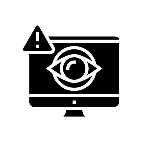 Computer User Spy Glyph Icon Vector Illustration 18778197 Vector Art At